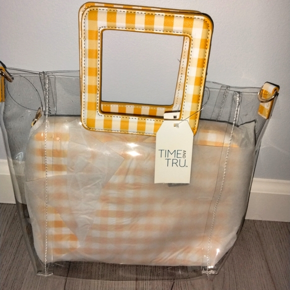Time and Tru | Bags | Time And Tru Clear Tote That Also Has A Crossbody ...